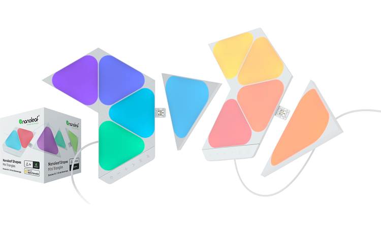 Nanoleaf Mini Triangle Smarter Kit Bundle Base kit with 5 small ...