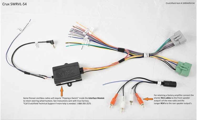 CRUX SWRVL-54 Wiring Interface Connect a new car stereo and retain the ...