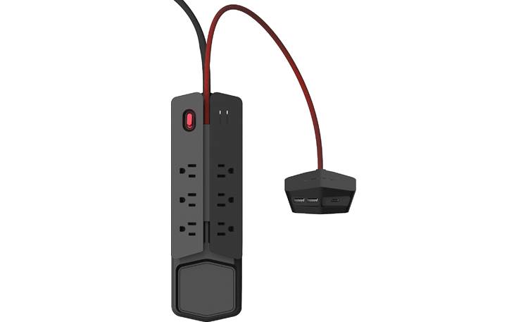Monster Power Center Vertex (Black) Surge protector with extendable USB ...