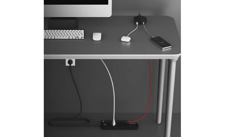 Monster Power Center Vertex (Black) Surge protector with extendable USB ...