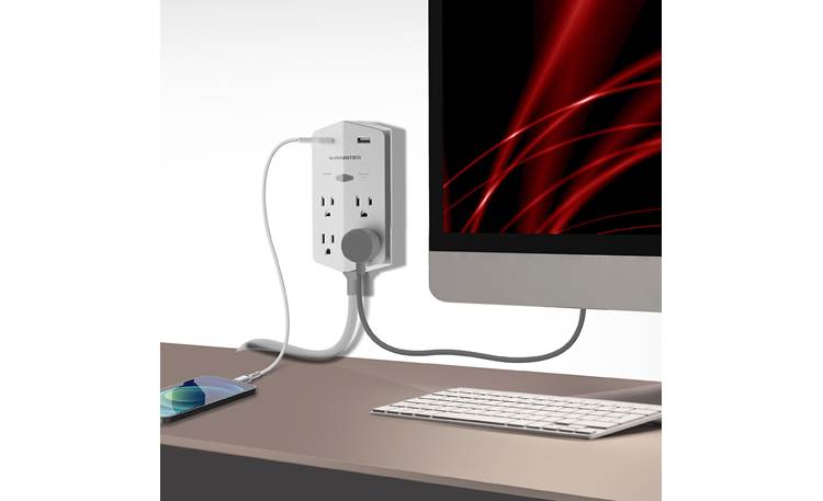 Monster Power Shield XL (White) Power outlet extender/surge suppressor ...