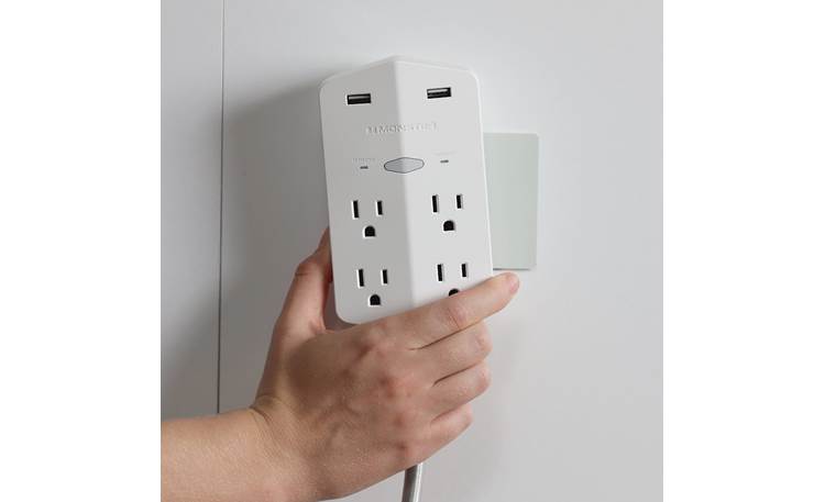 Monster Power Shield XL (White) Power outlet extender/surge suppressor ...