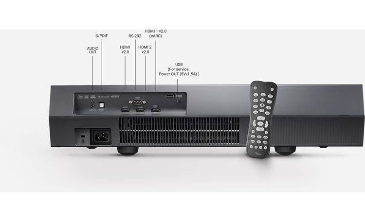 Optoma CinemaX D2 Smart (Black) Ultra short throw 4K laser home theater ...