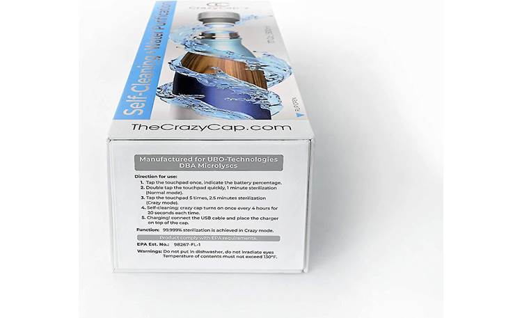 WAATR CrazyCap 2 (White) 17-oz. self-purifying water bottle at Crutchfield
