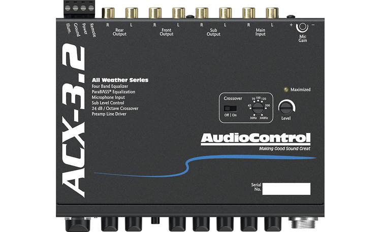 AudioControl ACX-3.2 All-weather stereo EQ and crossover with paging ...
