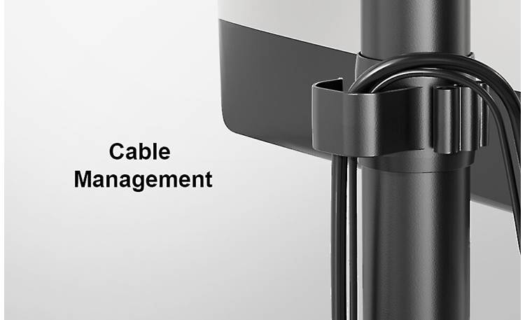 ErgoAV ERDAM1-01B Adjustable-height desktop stand for monitors 13" to ...