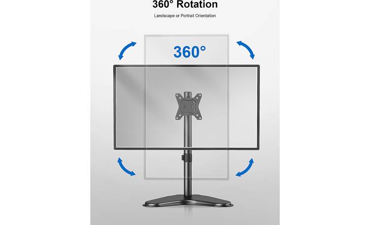 ErgoAV ERDAM1-01B Adjustable-height desktop stand for monitors 13" to ...