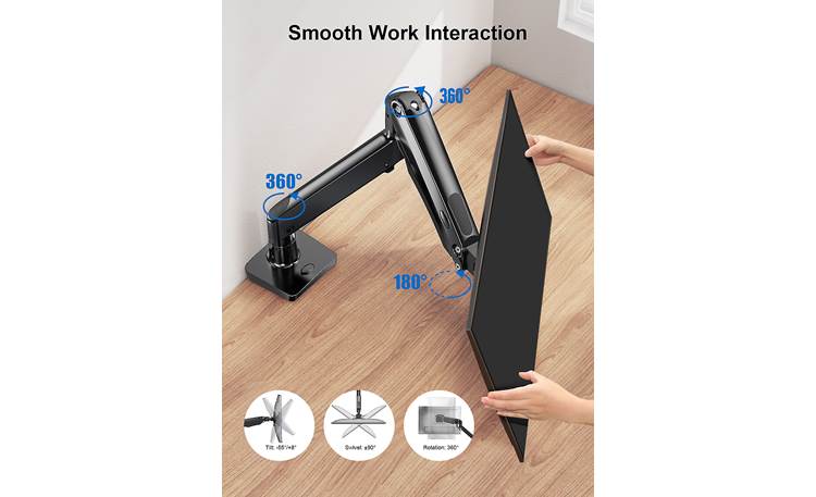 ErgoAV ERDGM2-01B Adjustable-height gas spring mounting arm for ...