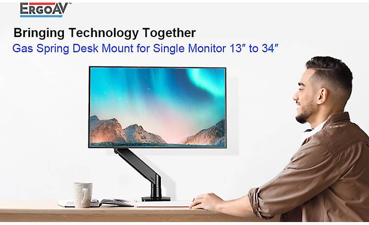 ErgoAV ERDGM2-01B Adjustable-height gas spring mounting arm for ...