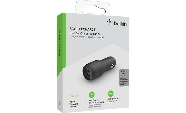 Belkin BOOST↑CHARGE™ 12-volt car charger with dual USB ports and PPS at ...