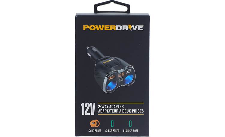PowerDrive PD9221USBCBL 12-volt 2-way DC power adapter at Crutchfield