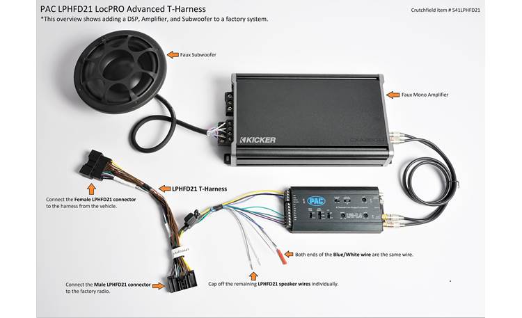 PAC LPHFD21 LocPro Advanced T-Harness T-harness for adding an ...