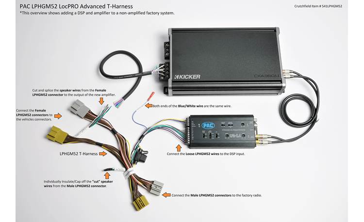 PAC LPHGM52 LocPro Advanced T-Harness T-harness for adding an ...