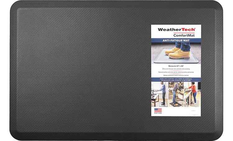 WeatherTech ComfortMat (Black with Carbon Fiber Design) Ergonomic floor ...