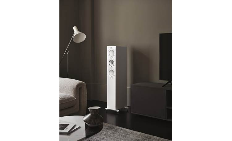 KEF R5 Meta (White Gloss) Floor-standing speaker at Crutchfield