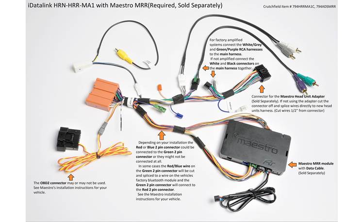 iDatalink HRN-HRR-MA1 Vehicle-specific Harness Connect an iDatalink ...