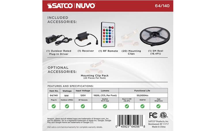 Satco Starfish Dimension Pro LED Outdoor Tape Light (Plug-in) (16-foot ...