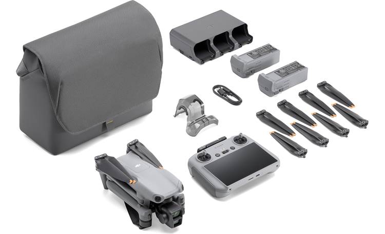 DJI Air 3 Fly More Combo (with DJI RC 2) Aerial drone bundle with gimbal-mounted dual-camera ...