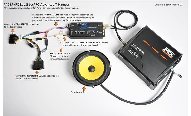 PAC LPHFD21 LocPro Advanced T-Harness T-harness for adding an ...