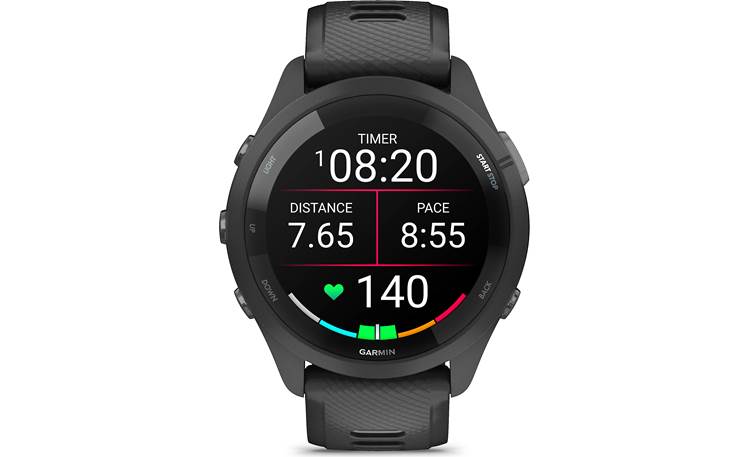 Garmin Forerunner 265 (Black bezel and case with Black/Powder Gray ...