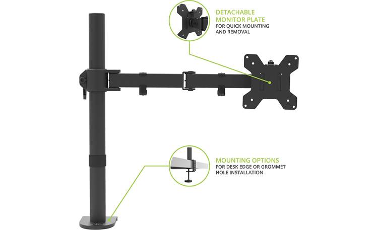 Kanto DML1000 Adjustable-height mount for monitors 17" to 34" at ...