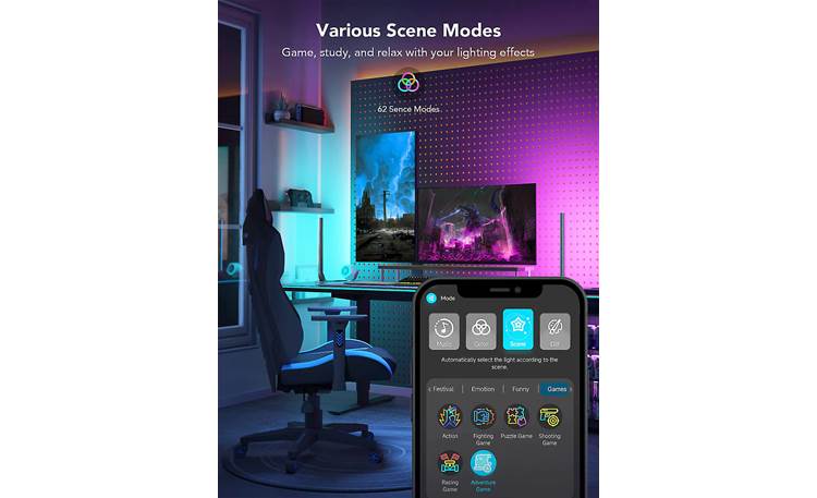 Govee Gaming Light Bars and Smart Controller Two RGBIC light bars and ...