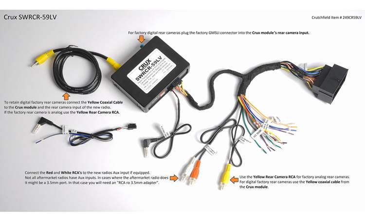 CRUX SWRCR-59LV Wiring Interface Connect a new car stereo and retain ...