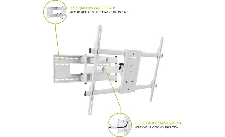 Kanto FMX3W Full-motion mount for TVs 40"-90" at Crutchfield