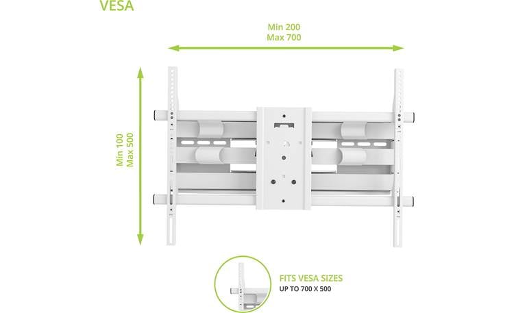 Kanto FMX3W Full-motion mount for TVs 40"-90" at Crutchfield