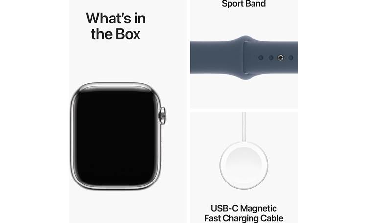 Apple Watch® Series 9 with GPS and Cellular (45mm) (Silver stainless ...