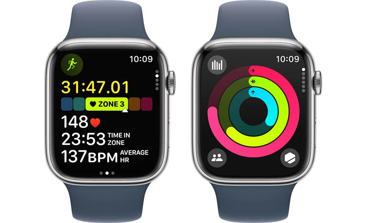 Apple Watch® Series 9 with GPS and Cellular (45mm) (Silver stainless ...