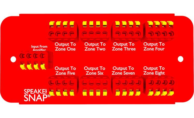 Speaker Snap Zone Hub Snap-lock wiring hub with 4-pin Phoenix connectors for up to 8 zones of ...