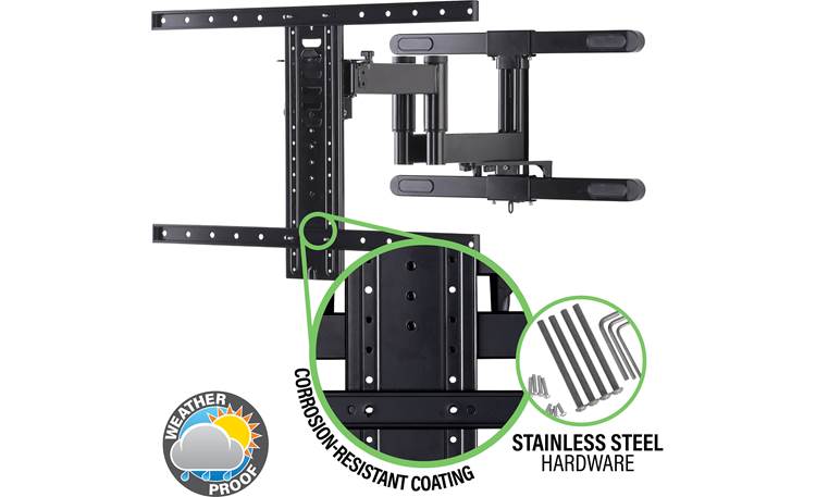 Sanus VODLF125 Full-motion outdoor mount with articulating arm for TVs ...