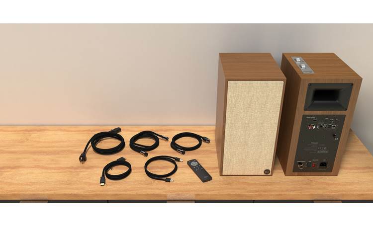 Klipsch The Sevens (Walnut) Powered stereo speakers with Bluetooth® and ...