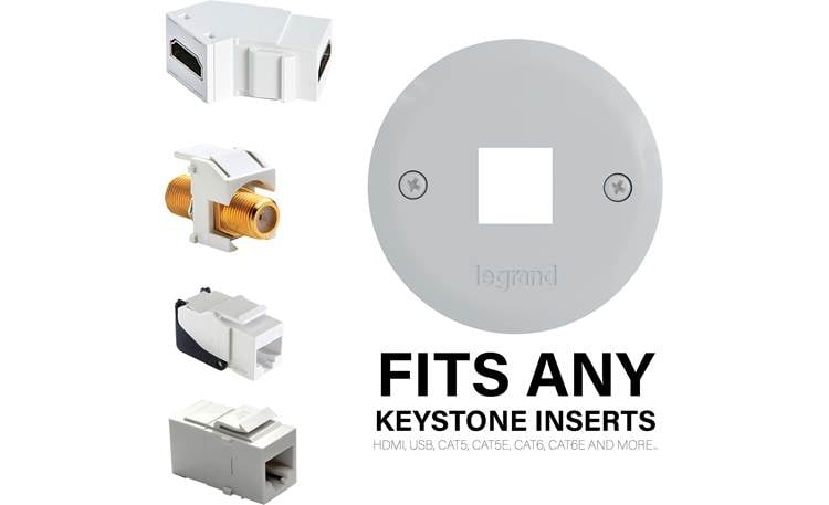 On-Q Mini Keystone Wall Grommet (4-pack) at Crutchfield