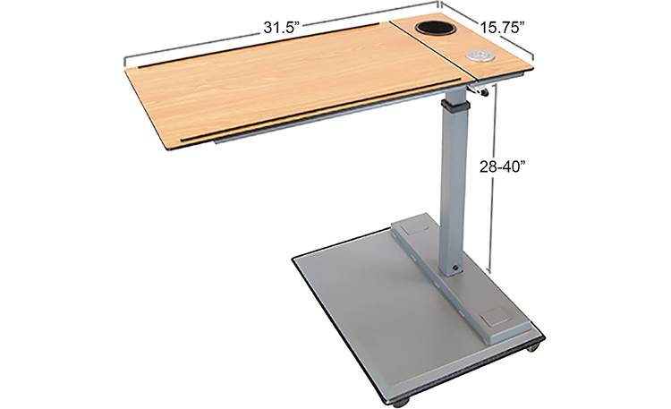 WiseLift Table (Gray/Wood Grain) Multi-use table with swivel, tilt, and ...