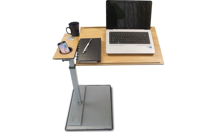 WiseLift Table (Gray/Wood Grain) Multi-use table with swivel, tilt, and ...
