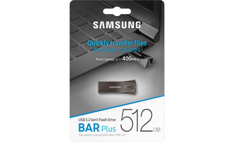 Samsung BAR Plus Flash Drive 512GB (Titan Gray) USB 3.2 Type-A flash ...