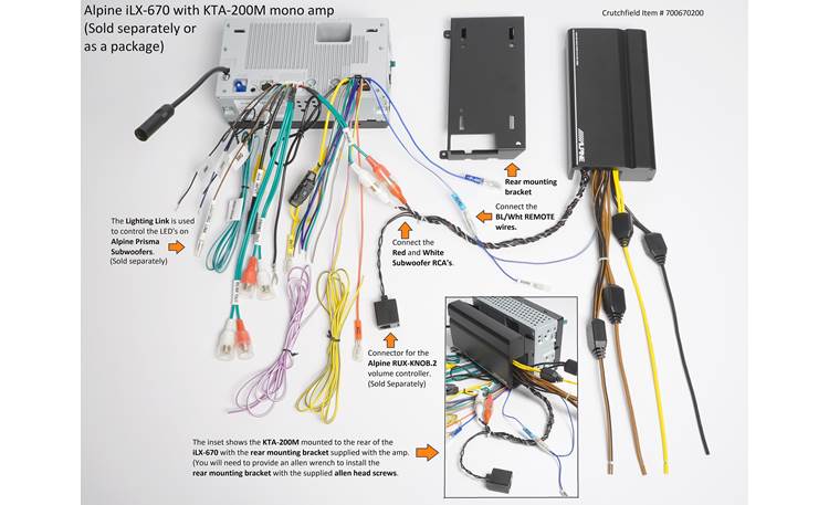 Alpine iLX-W670 and Mono Amp Package Includes iLX-W670 multimedia ...