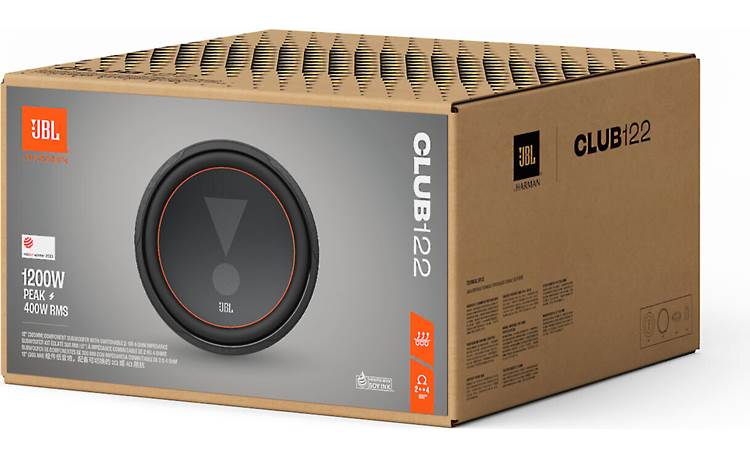 JBL Club 122 Club Series 12" component subwoofer with switchable 2- or 4-ohm impedance at ...