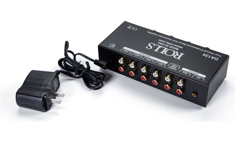 Rolls DA134 Line distribution amplifier — sends stereo audio source to ...