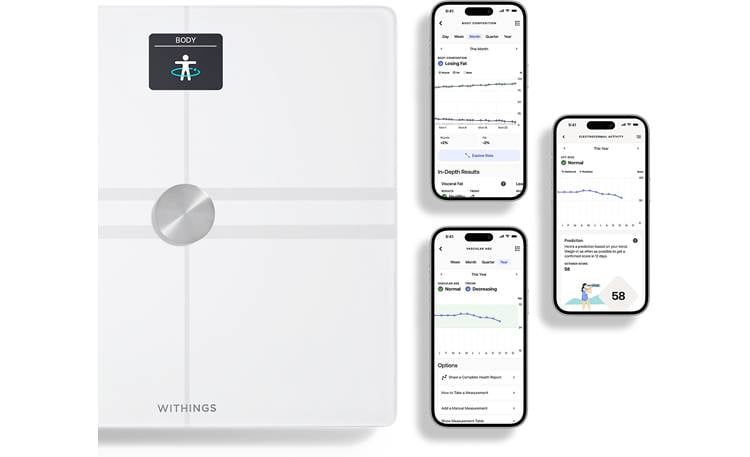 Withings Body Comp (White) Body composition smart scale at Crutchfield