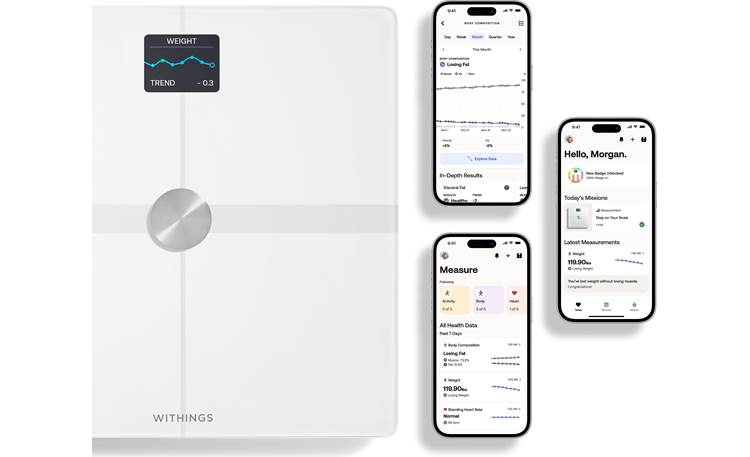 Withings Body Smart (White) Body composition smart scale at Crutchfield