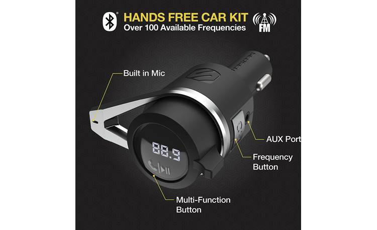 Scosche BTFreq™ Pro Bluetooth® hands-free car kit with FM transmitter ...