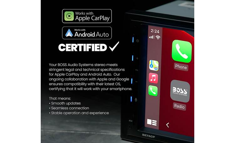 BOSS Audio Elite BE12ACP.WX Digital multimedia receiver at Crutchfield