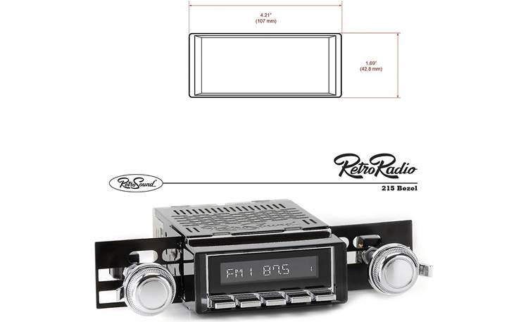 RetroSound 215 Bezel (Black) Install a RetroSound car stereo in select ...