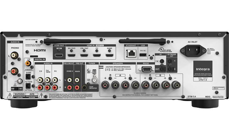 Integra DTM-7.4 Stereo receiver with built-in Wi-Fi®, Bluetooth®, Apple ...