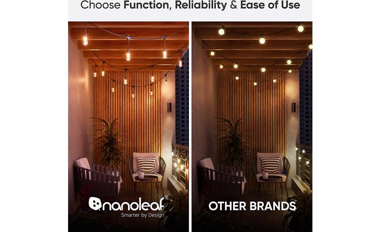 Nanoleaf Essentials Matter Multicolor Outdoor String Lights Smarter Kit ...