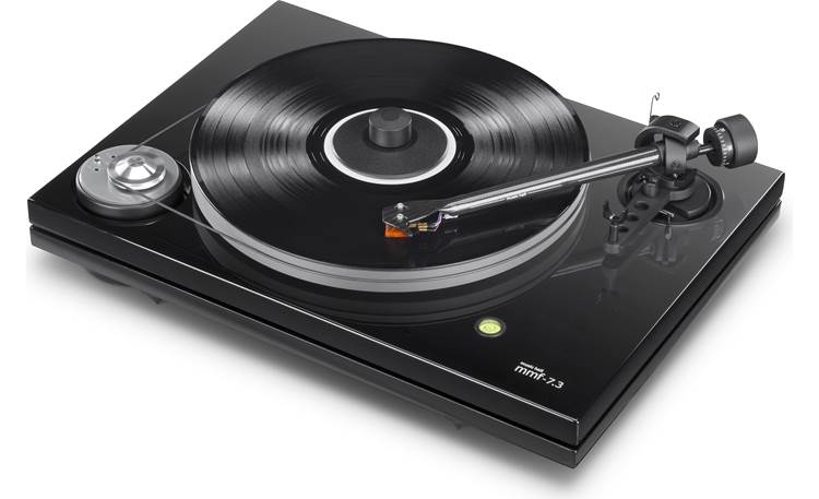 Music Hall MMF-7.3 (Gloss Black) Manual belt-driven turntable with pre ...