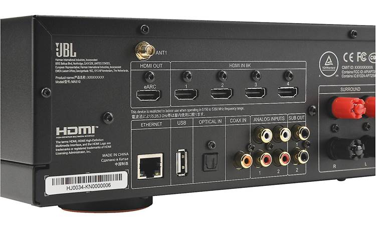 JBL MA510 (Black) 5.2-channel home theater receiver with Wi-Fi®, Bluetooth®, Apple AirPlay® 2 ...